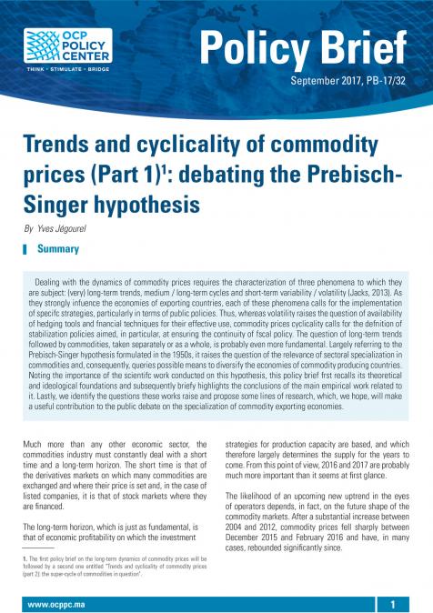 Trends and cyclicality of commodity prices (Part 1): debating the ...