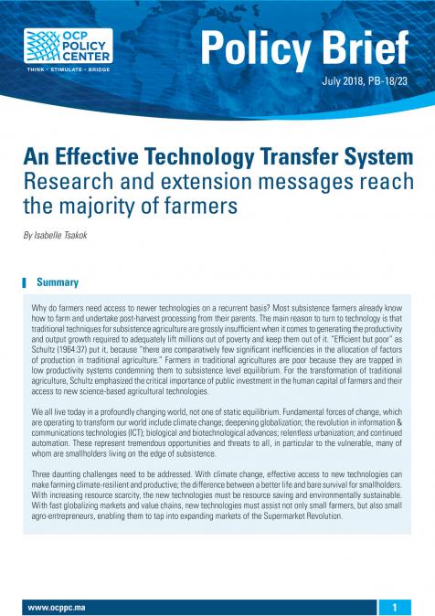 An Effective Technology Transfer System