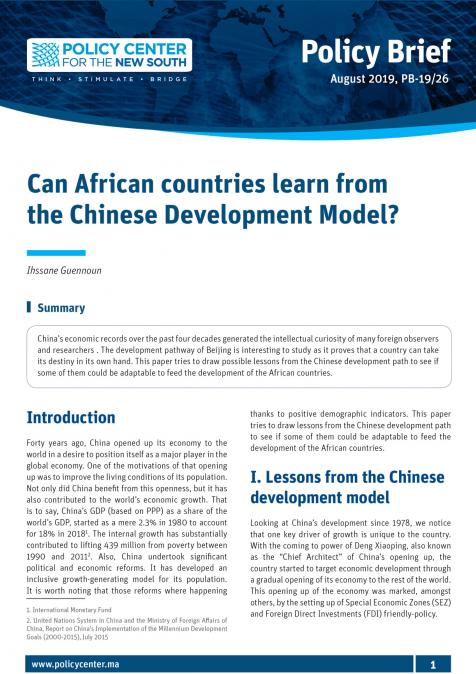 Can African countries learn from the Chinese Development Model?