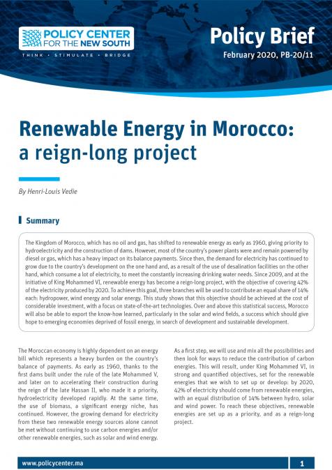 Renewable Energy in Morocco: a reign-long project